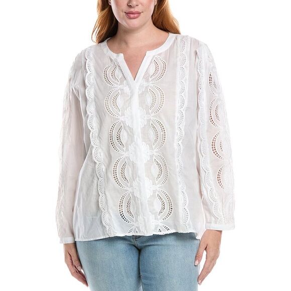 Johnny Was | Tops | Johnny Was Womens Plus Makaylin Blouse White | Poshmark